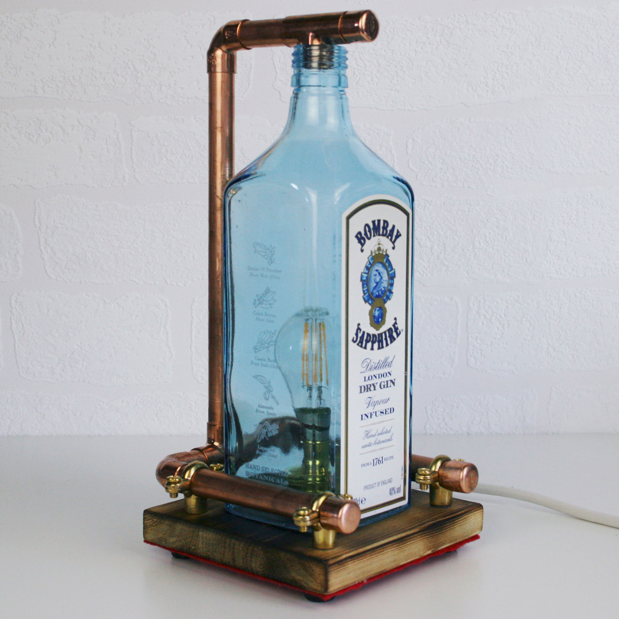 Handmade Gin And Copper Lamp - Meenymineymo